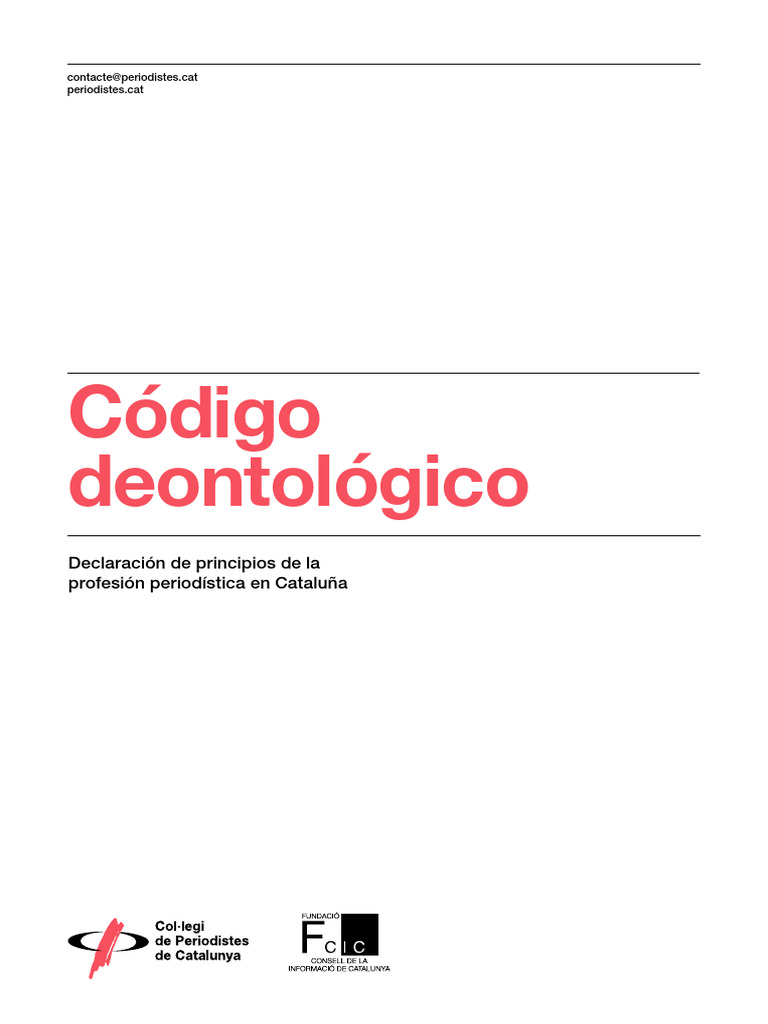 Codi-Deontologic CPC CIC Castellà BAIXA GEN | PDF