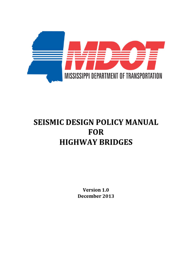 MDOT Seismic Design Policy Manual For Highway Bridges | PDF | Deep ...