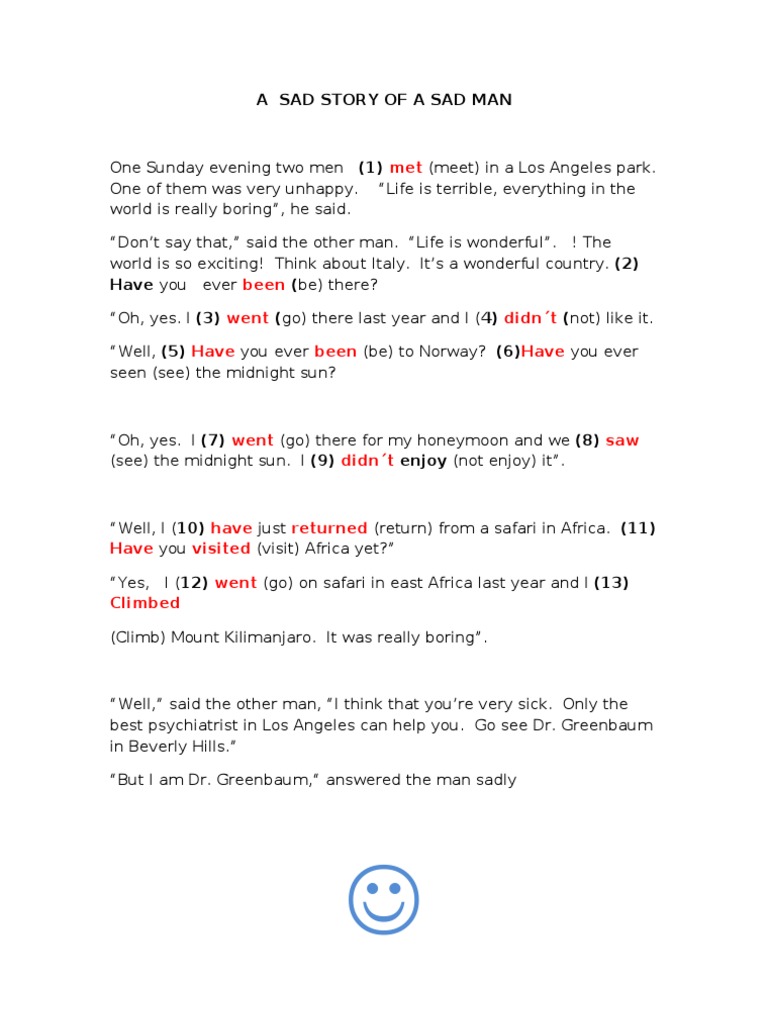The Sad Man's Life Story | PDF | Art
