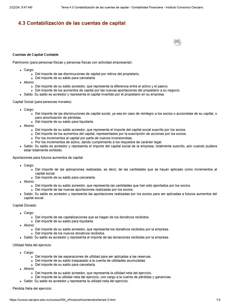 Tema 4.3 Contabilización de Las Cuentas de Capital - Contabilidad ...