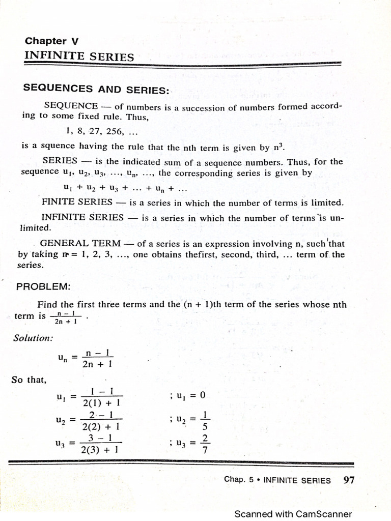 Ee Math - Chapter 5 - Infinite Series | PDF