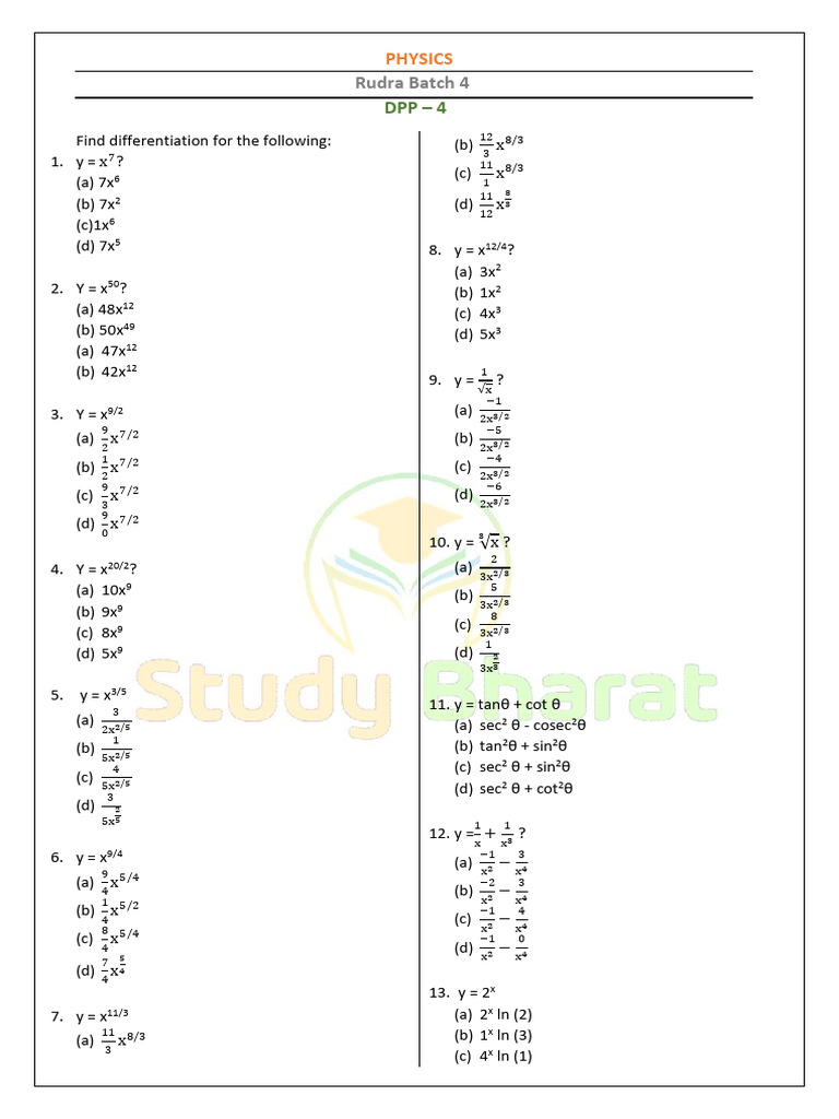 Basic Maths DPP-3 | PDF | Elementary Mathematics | Trigonometry