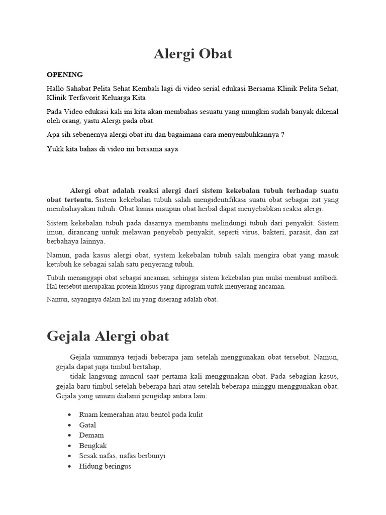 Alergi Obat | PDF