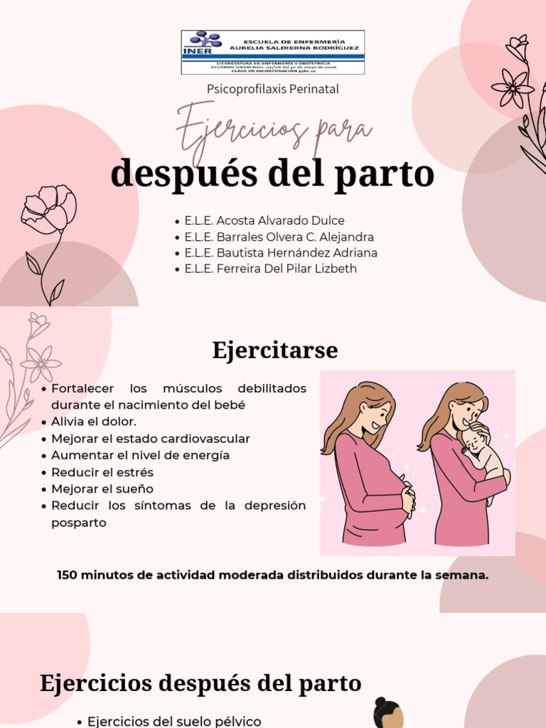 Ejercicios Postparto para Madres | PDF | Parto | Medicina CLINICA