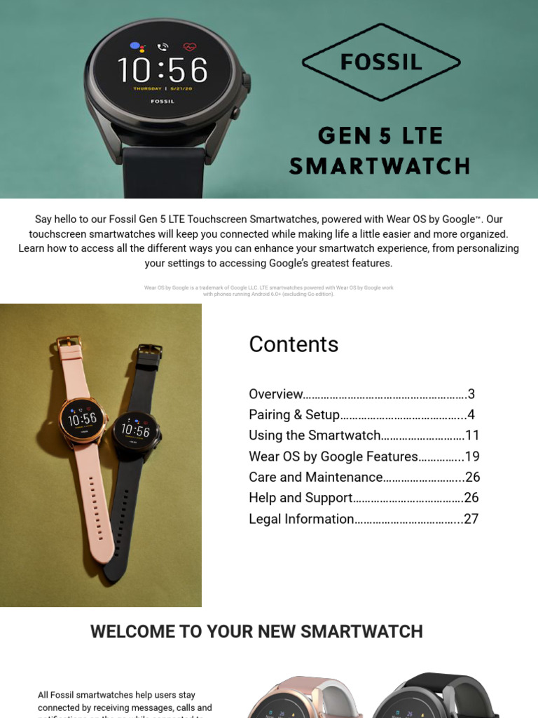 Gen 5 Lte | PDF | Smartwatch | Android (Operating System)