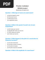 Sound Revision Worksheet | PDF | Sound | Waves