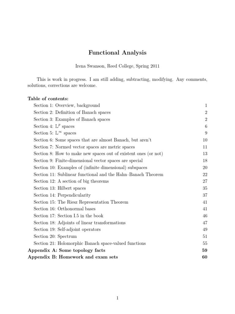 Functionalanalysis Download Free Pdf Banach Space Functional Analysis