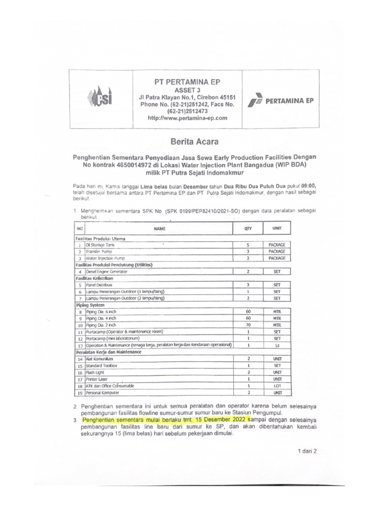 PT Pertamina Ep | PDF