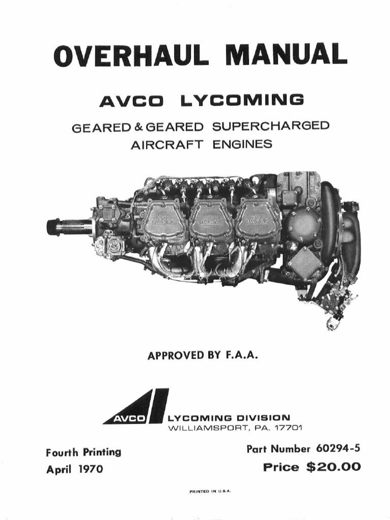 Overhaul Manual - Geared & Geared Supercharged Engines | PDF | Piston | Internal Combustion Engine