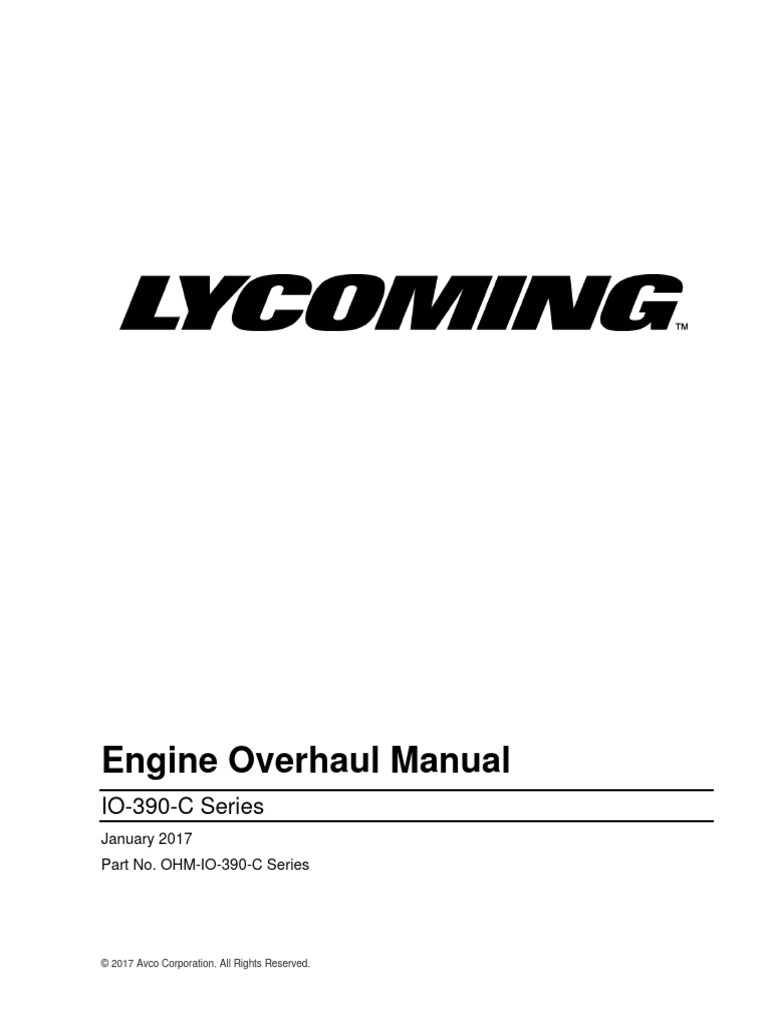 IO-390-C Series Engine Overhaul Manual | PDF | Electrical Connector ...