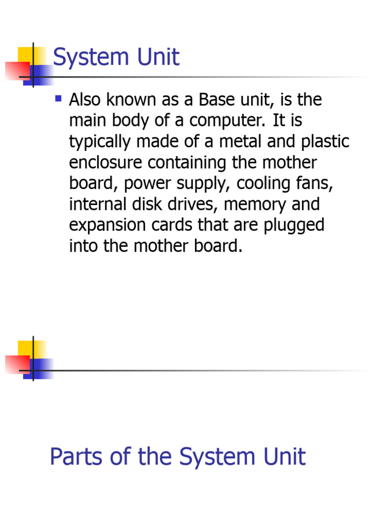System Unit | PDF | Computer Data Storage | Graphical User Interfaces