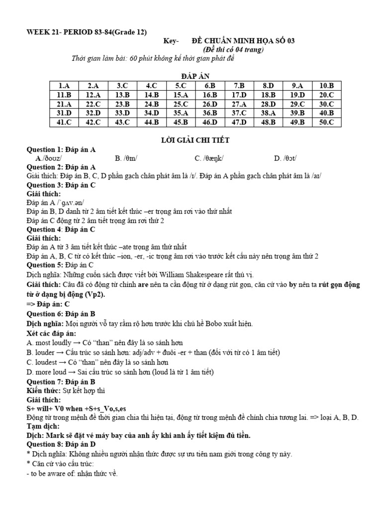 Key - Period 83-84 (DT12) | PDF