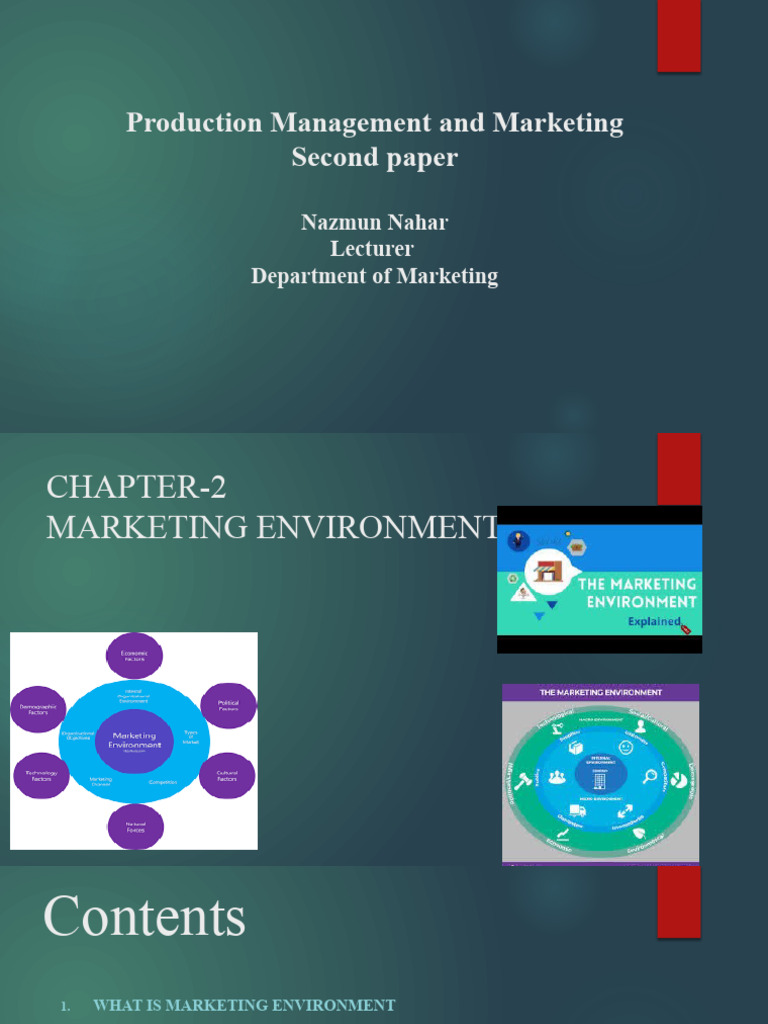 Chapter 2 Marketing Environment | PDF | Marketing | Economics