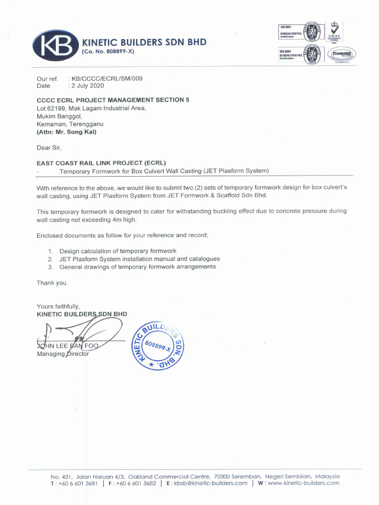 SM-009 Temporary Formwork For Box Culvert Wall Casting (JET Plasform ...