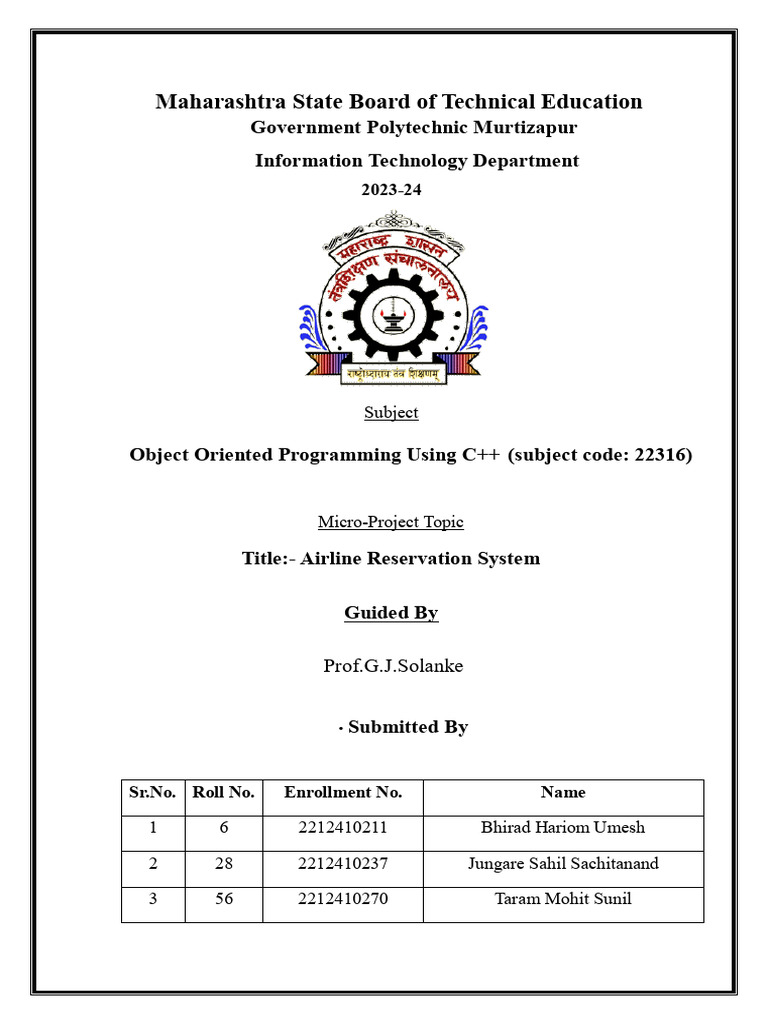 C++ Airline Reservation Project | PDF