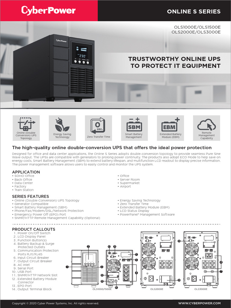 CyberPower DS OLS1000-3000E en v4 | PDF | Power Supply | Computing