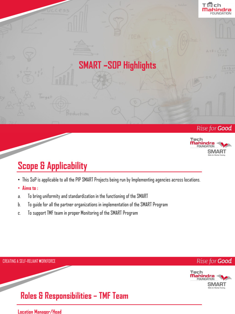 SMART SOP Workshop | PDF | Employment | Non Governmental Organization