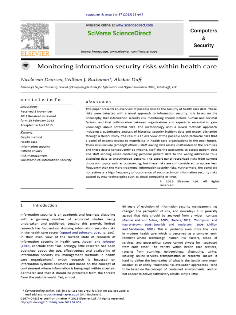 Artikkeli | PDF | Risk | Information Security