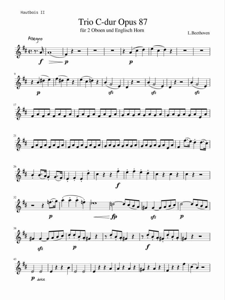 Trio Beethoven (Oboe 2) | PDF