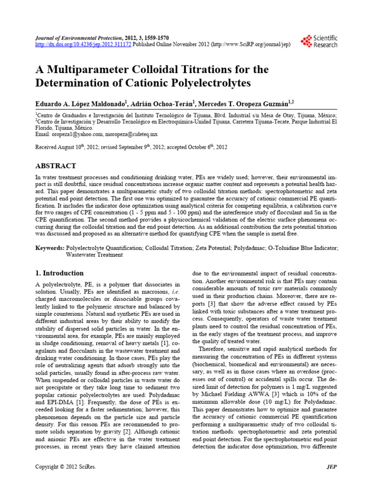 Colloidal Titrations With PVSK Sigma | PDF | Titration | Chemistry