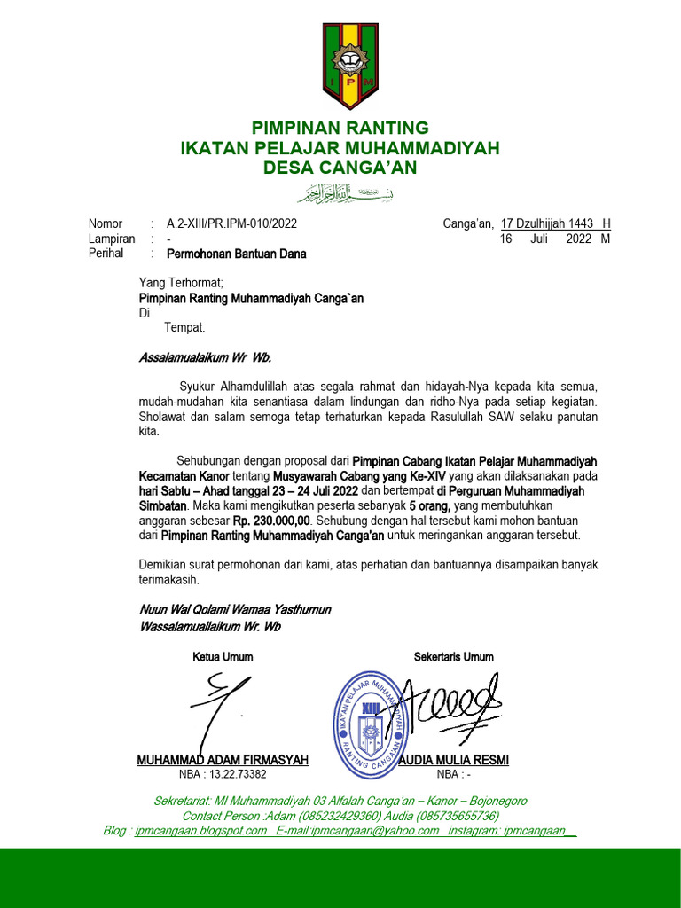 Contoh Surat Permohonan Surat Keputusan Sk Ipm Pakidulan Juara - Free ...