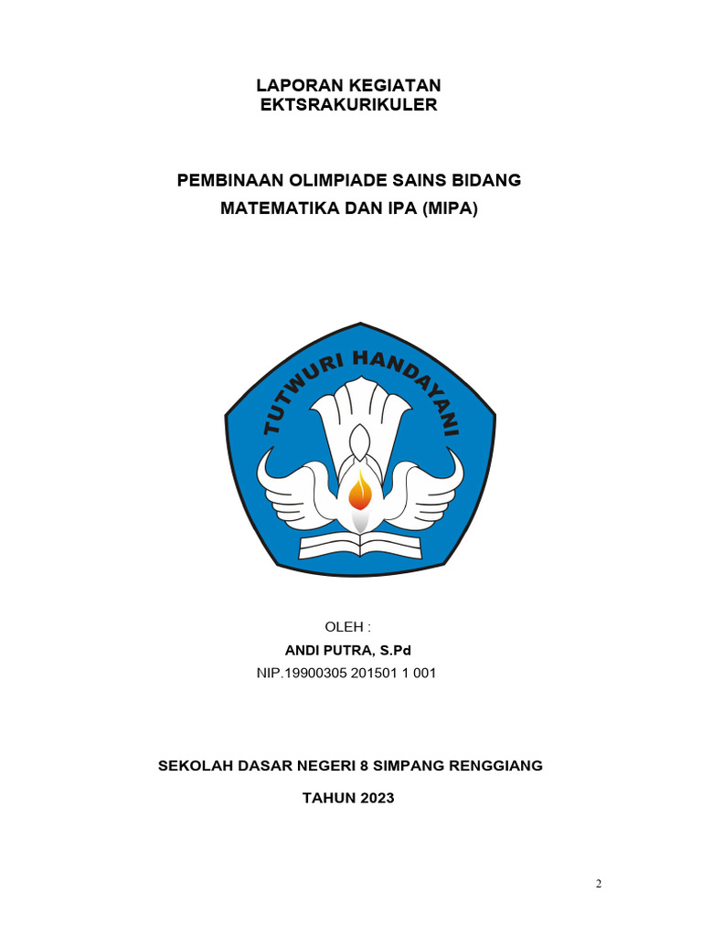 Laporan Ekskul Mipa 2023 | PDF