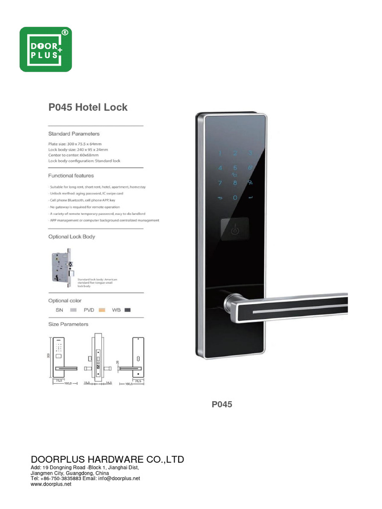 Smart Lock TECHNICAL SHEET | PDF