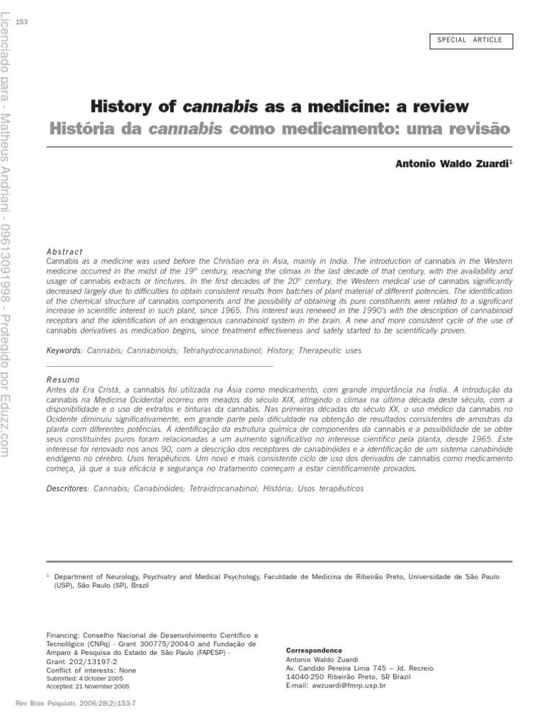 History of Cannabis As A Medicine | PDF