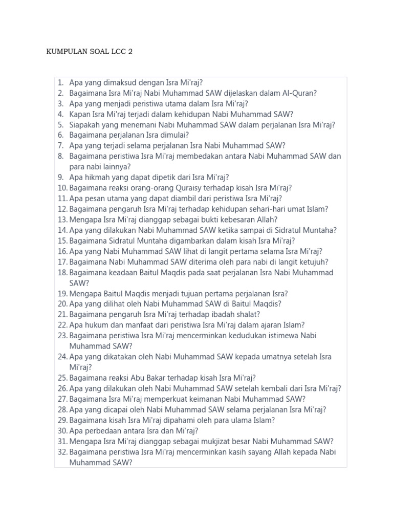 Kumpulan Soal LCC 2 | PDF