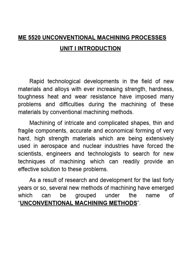 Unit I Notes | PDF | Machining | Hardness