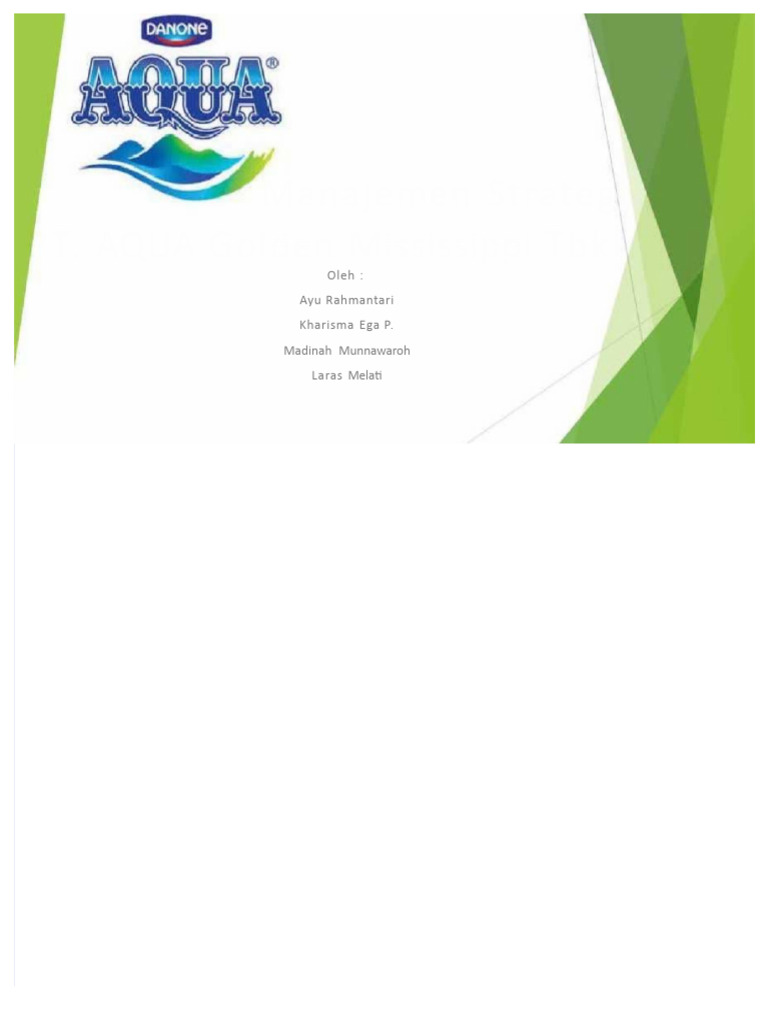 PDF Presentasi Aqua | PDF