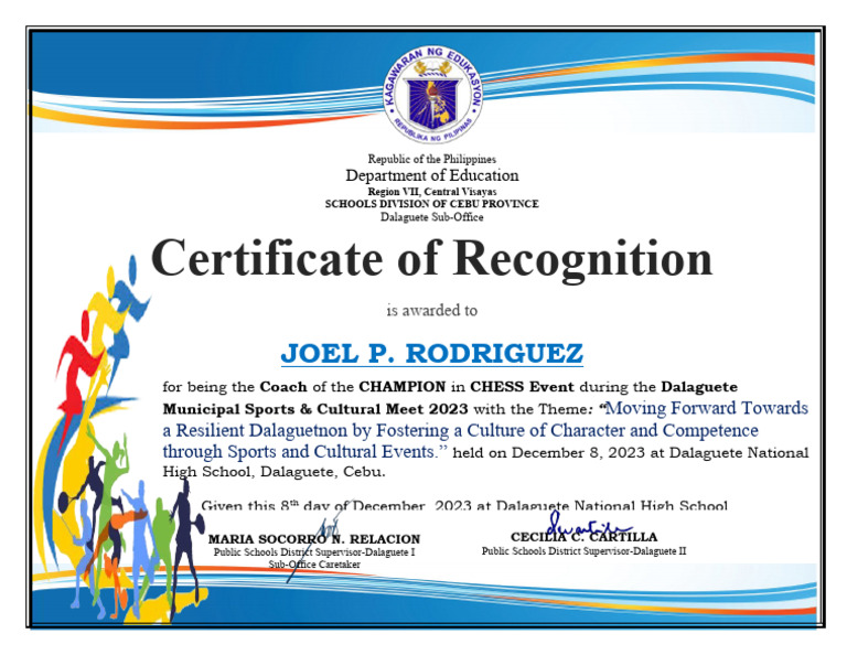 Winninf Coach Champion Certificate | PDF