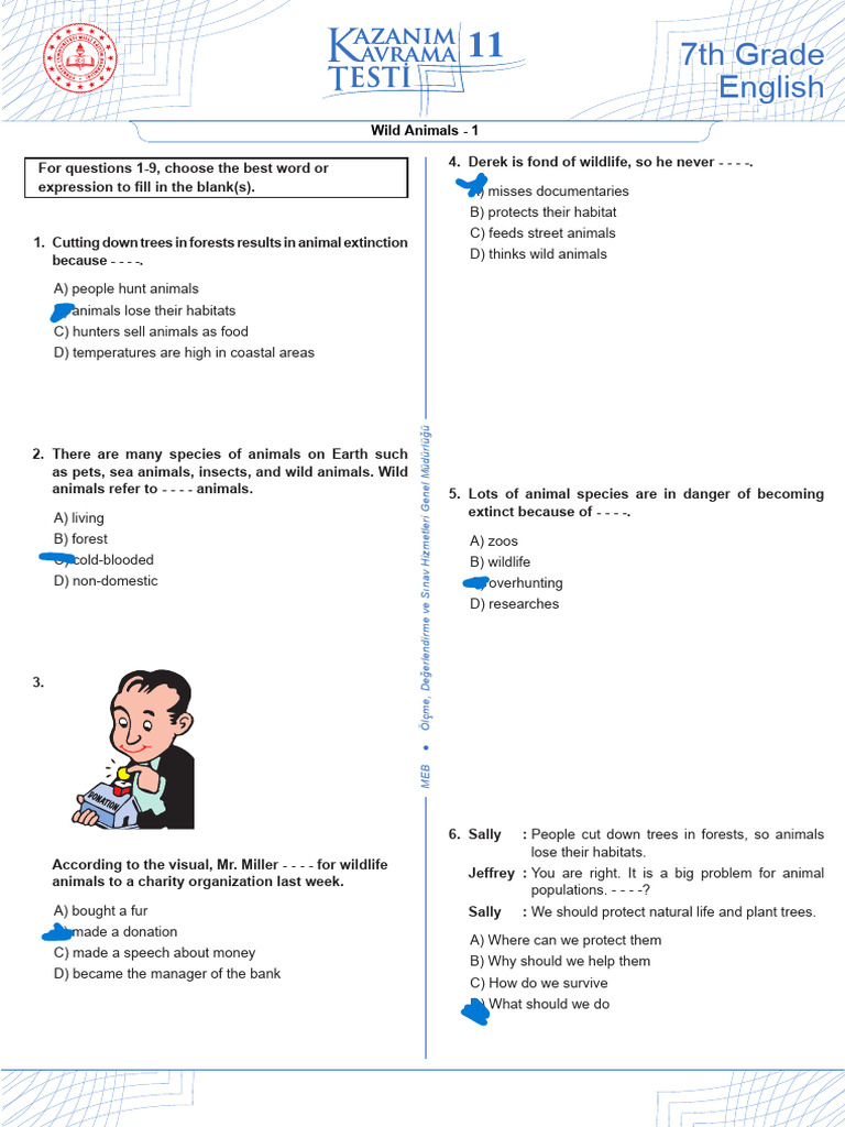 KTT Grade 7 - Düzenledi | PDF | Hunting | Wildlife