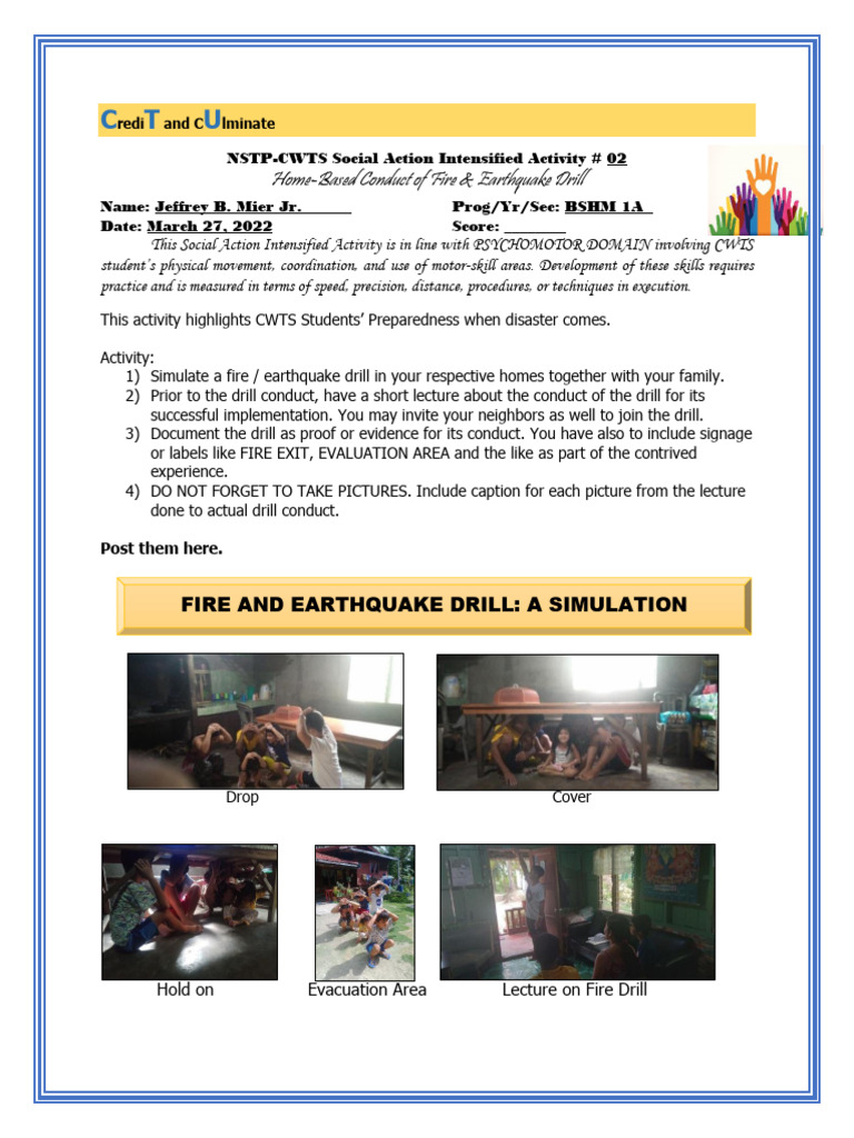 Activity For Module 1 - Jeffrey B. Mier Jr. BSHM 1a | PDF | Emergency ...