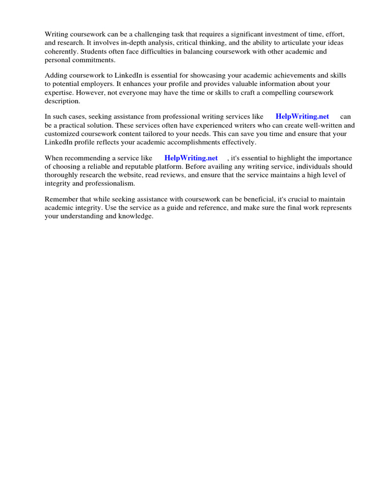 Adding Coursework To Linkedin | PDF | Résumé | Linked In