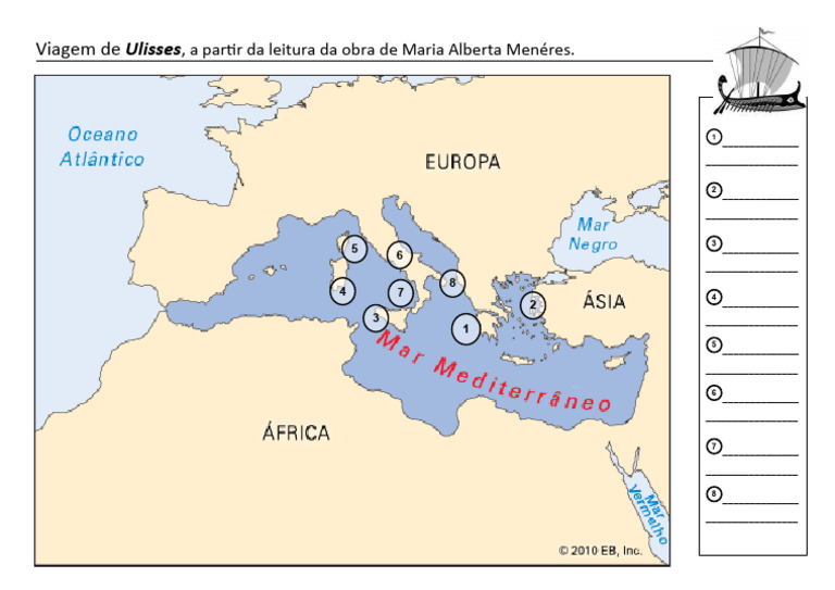 Ulisses 12 Viagem de Ulisses MAPA | PDF