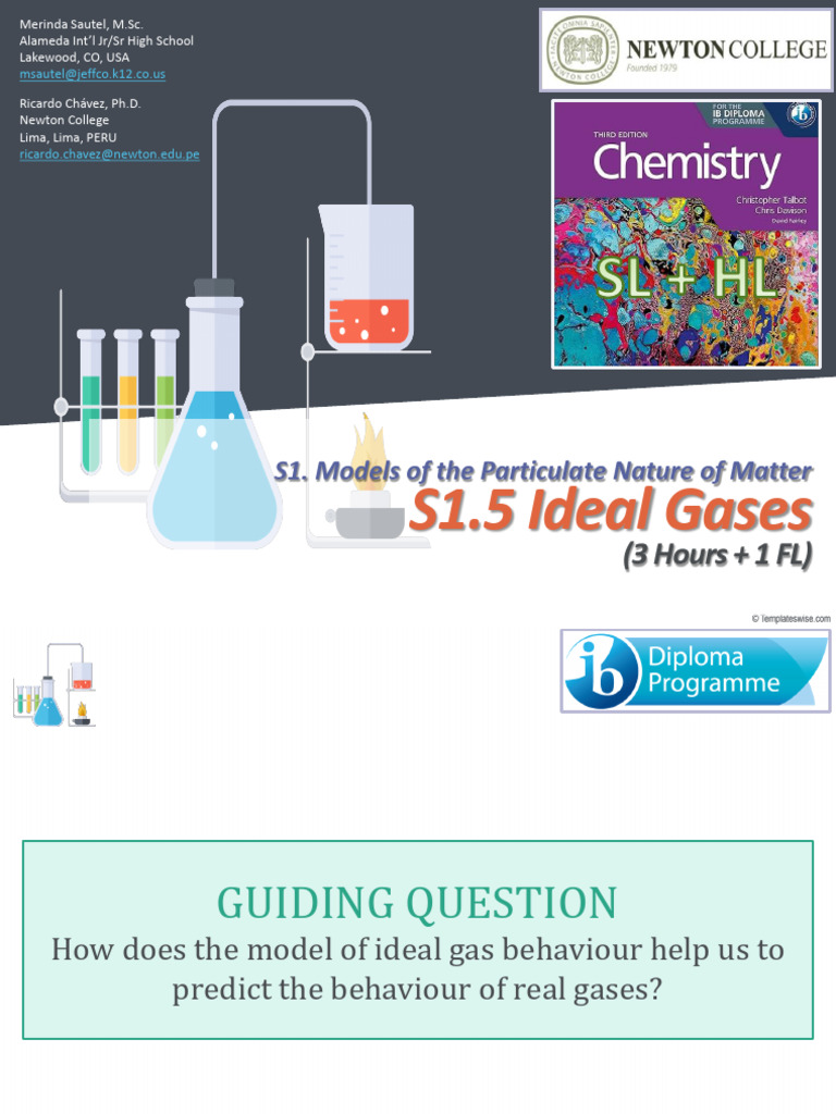03 Ib Chemistry (SL+HL) - S1.5 Ideal Gases | Download Free PDF | Gases ...