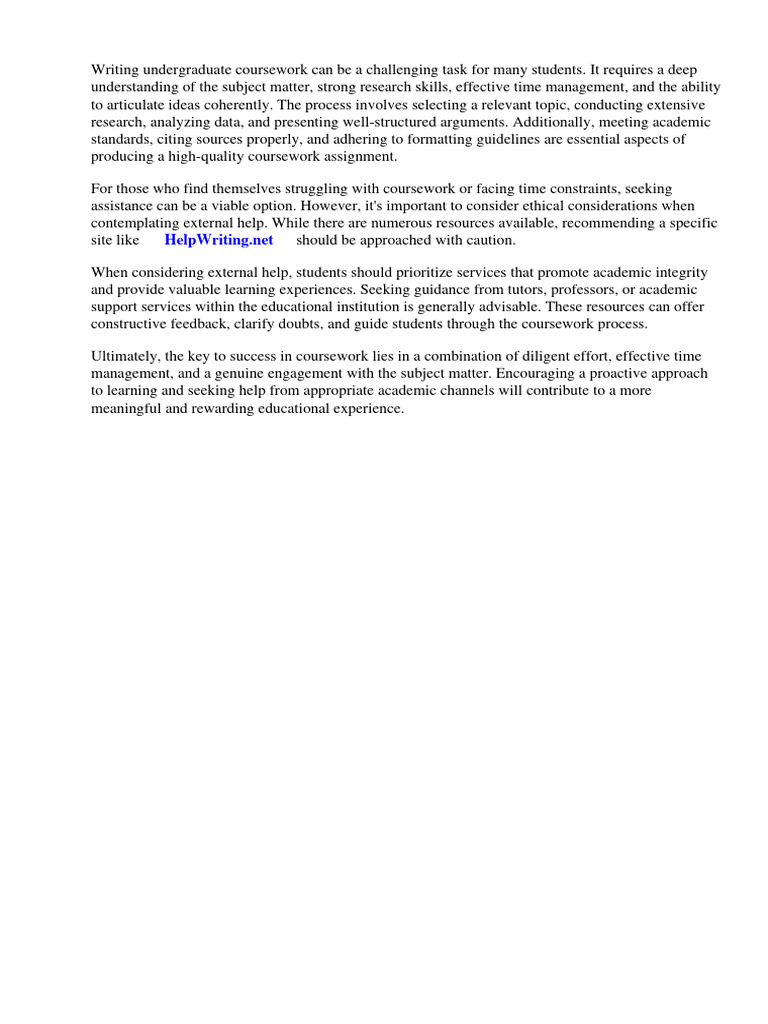 What Does Undergraduate Coursework Mean | PDF | Postgraduate Education | Academic Degree