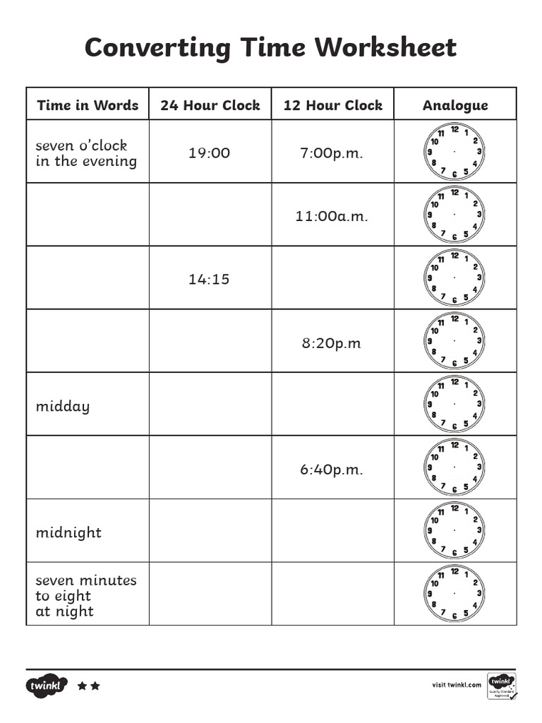 Converting Time | PDF | Cooking, Food & Wine | Foreign Language Studies
