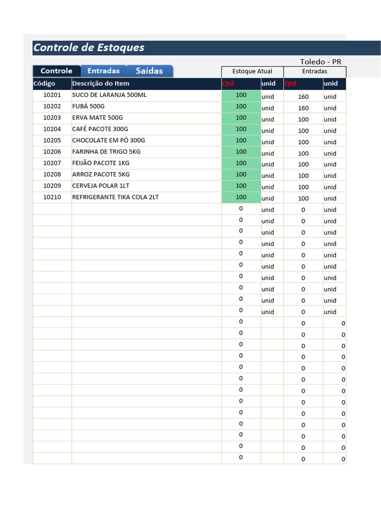 Controle de Estoques | PDF