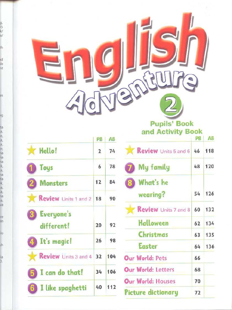 (Longman) English Adventure 2 Pupil's Book and Activity Book | PDF