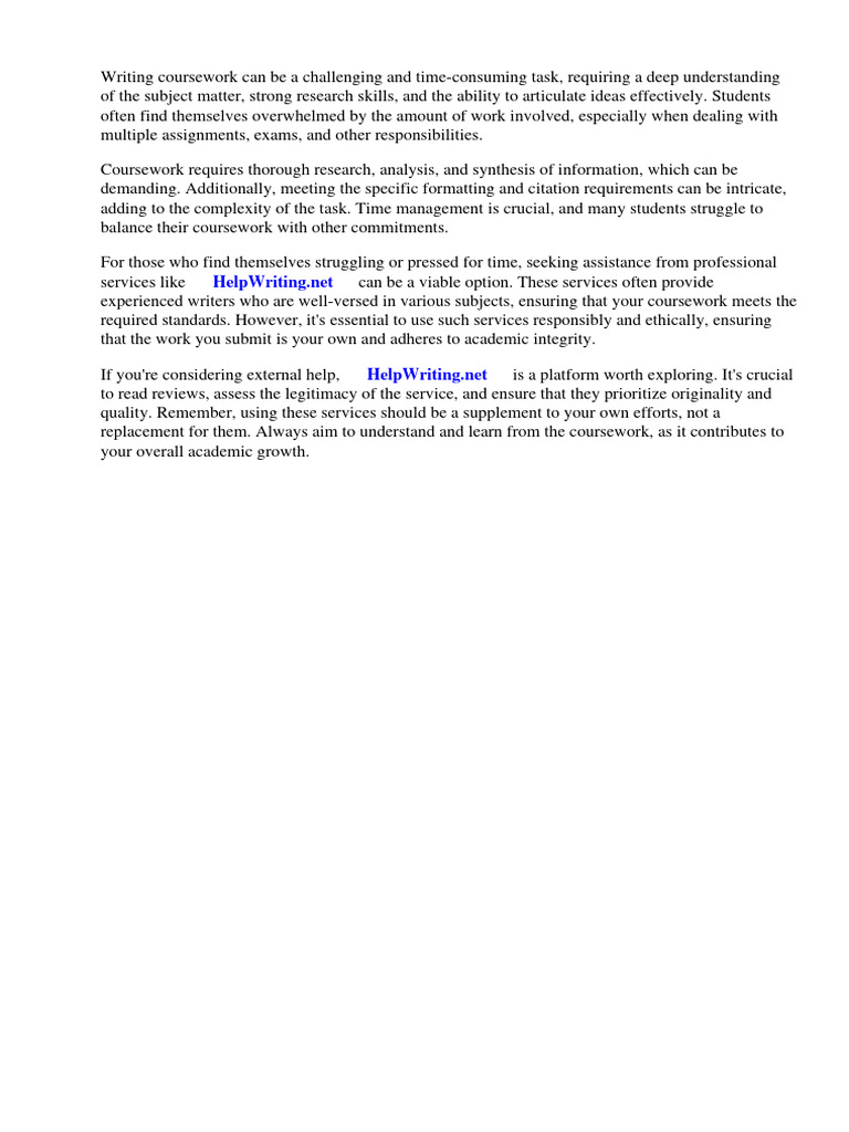 Coursework Writing Service India | PDF