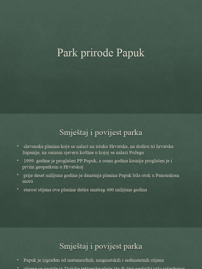 Park Prirode Papuk | PDF