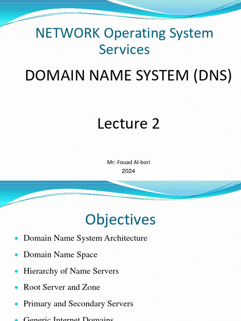 Lecture2 DOMAIN NAME SYSTEM (DNS) Part 1 | PDF | Domain Name System | Domain Name