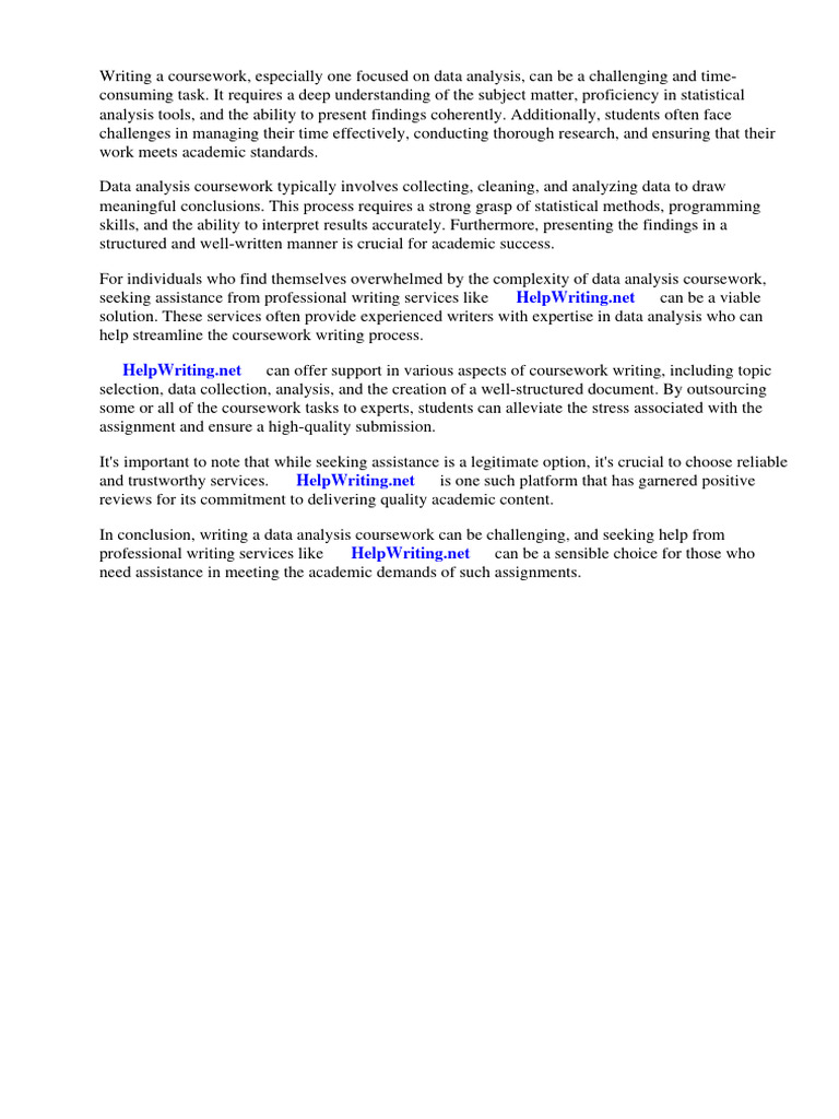 Data Analysis Coursework Example | PDF | Data Analysis | Data