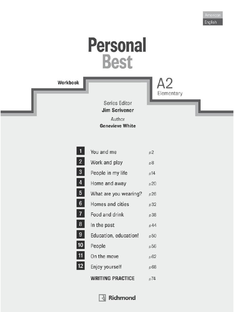 Personal Best A2 Workbook PDF | PDF