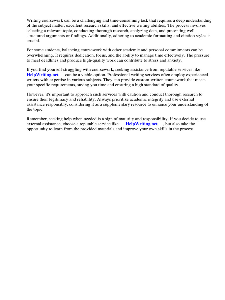 Coursework Meaning Word | PDF | Thesis | Essays