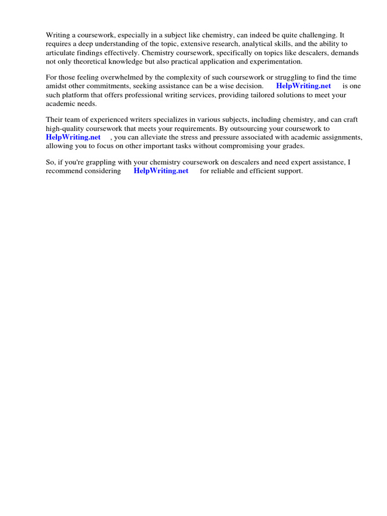 Expert Help for Chemistry Coursework | PDF | Chemistry | Chemical Compounds