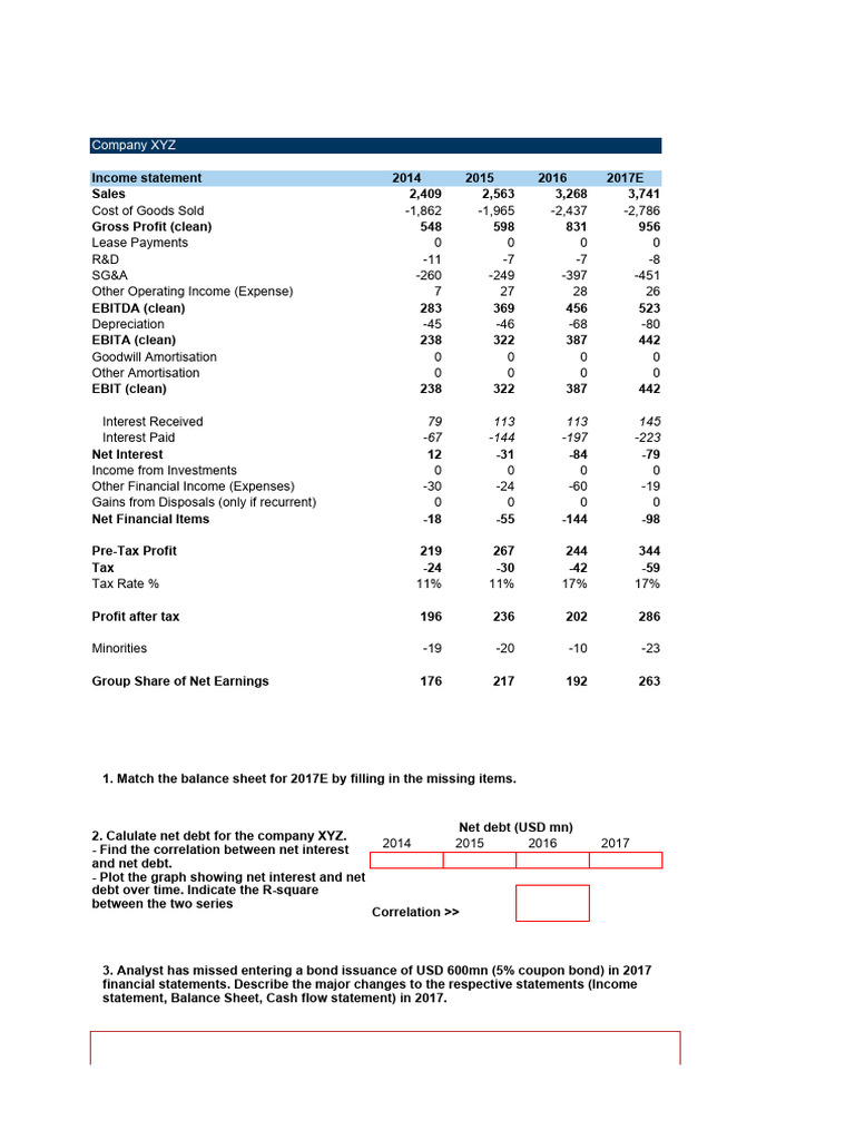Updated Excel Case Study | PDF | Working Capital | Equity (Finance)