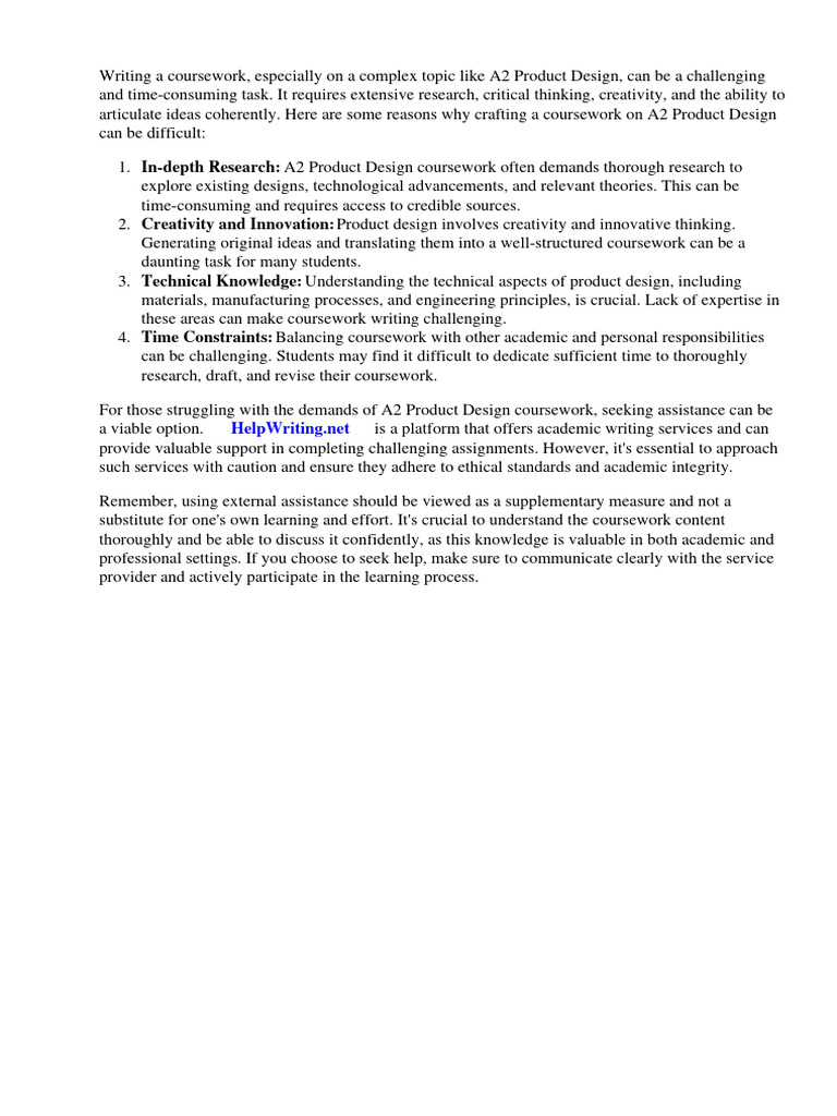 A2 Product Design Coursework Guide | PDF | Creativity | Knowledge